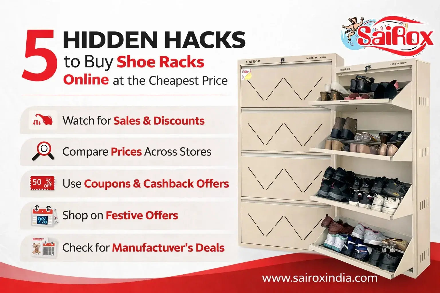Shoe Racks Manufacturers Company - Sairox India